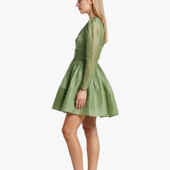 Zimmermann | Dresses | Zimmermann Lyrical Cross Over Mini Dress Green ...